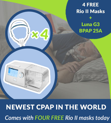Free Rio II Masks with Newest CPAP in the World | Luna G3 BPAP 25A Sale ...